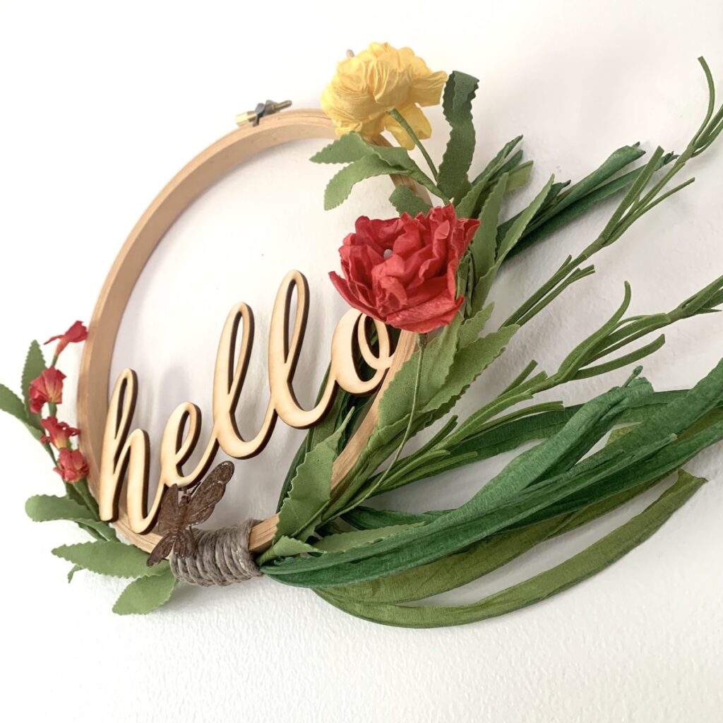 Embroidery Hoop Wood Hello Sign - Taking Deeper Roots